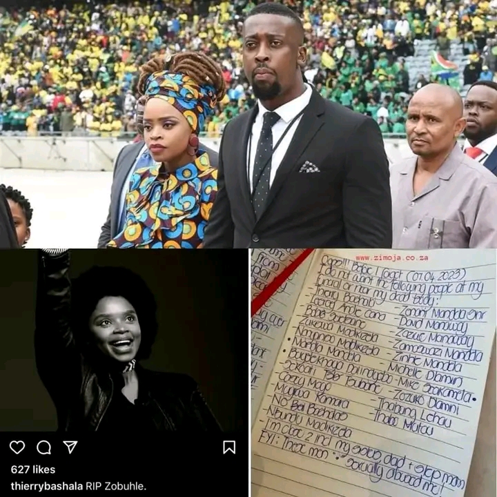 Mandela's granddaughter, Zoleka, wrote a list of people not allowed at ...